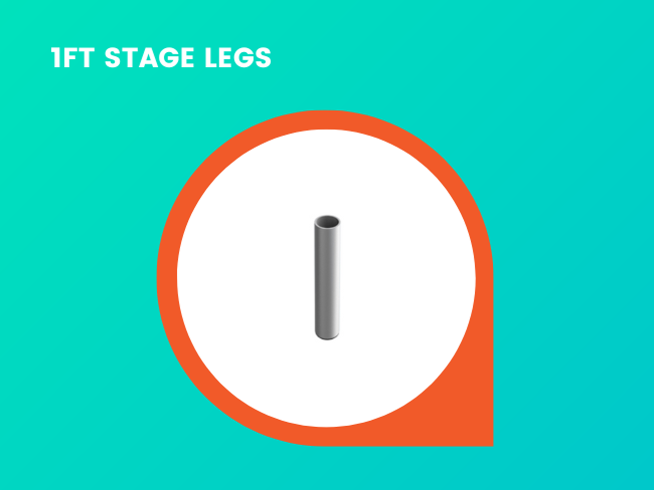 Rent 1ft Stage Legs from Outline AV, Marlborough, Harrow for £3 - 5/day