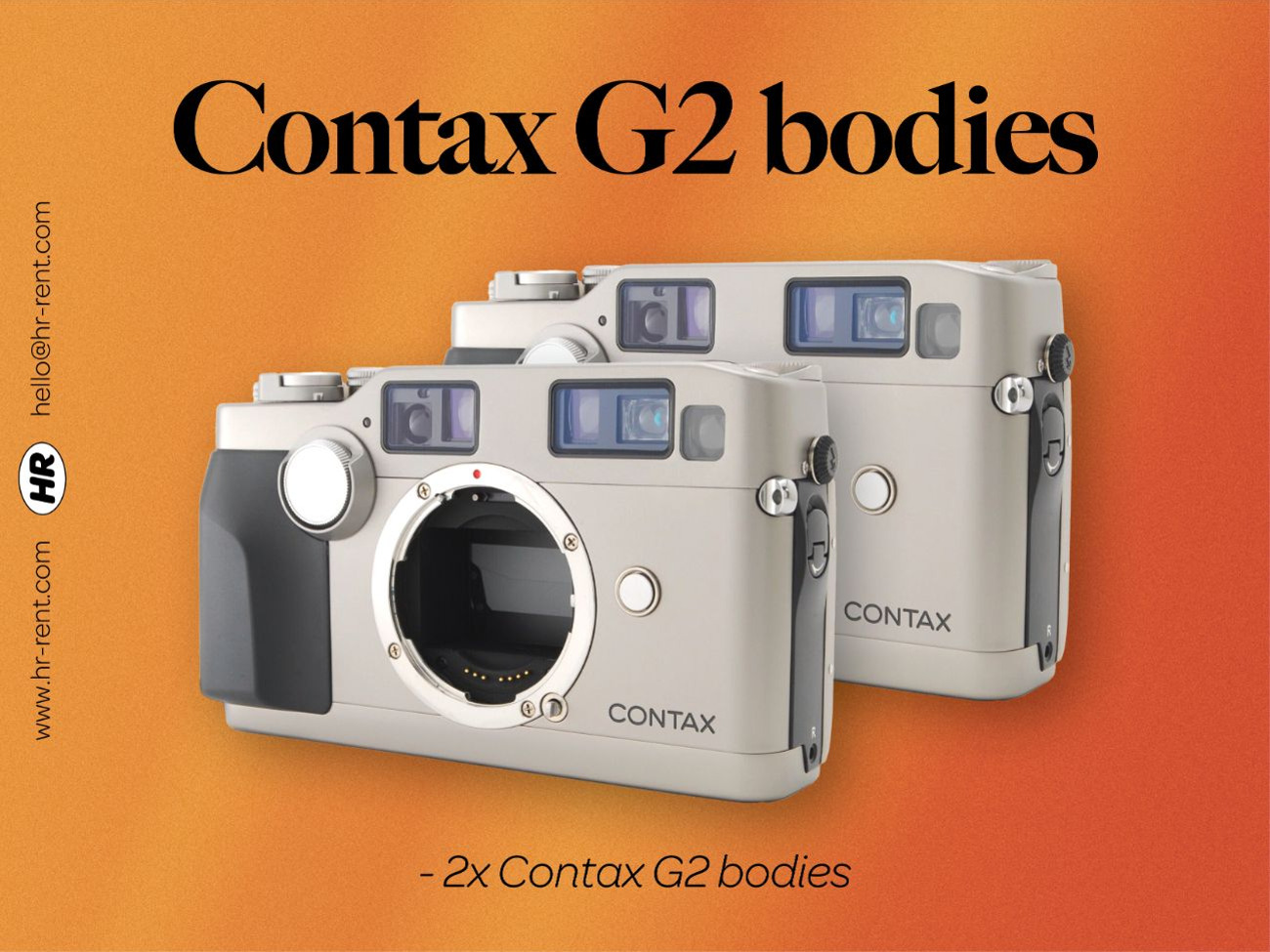 Rent 2x Contax G2 body from HR Rent, Barnsbury, Islington for £36 - 50/day
