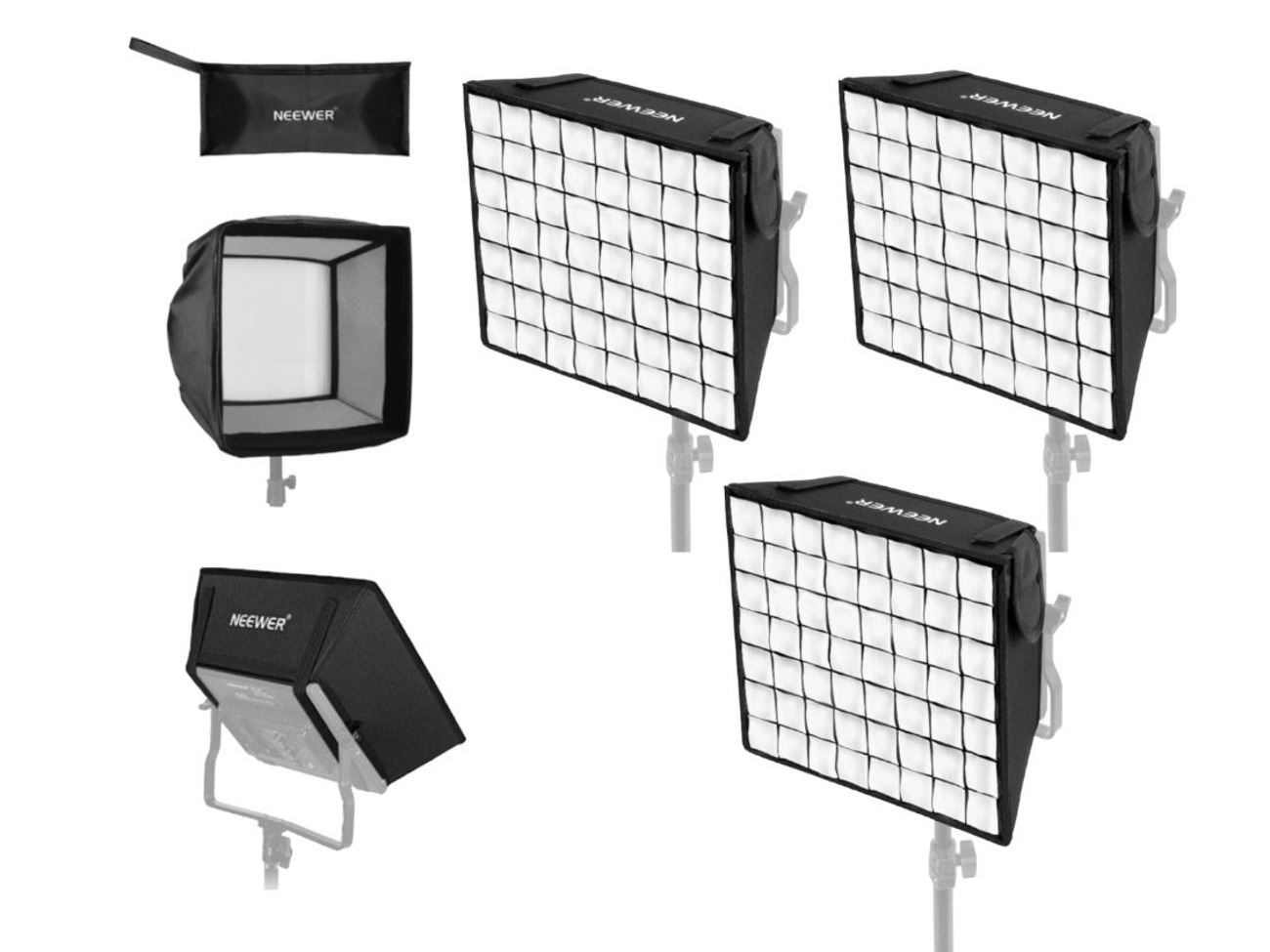 Rent 3 x Neewer Soft box +Grid for LED Panel Light from Matty ...