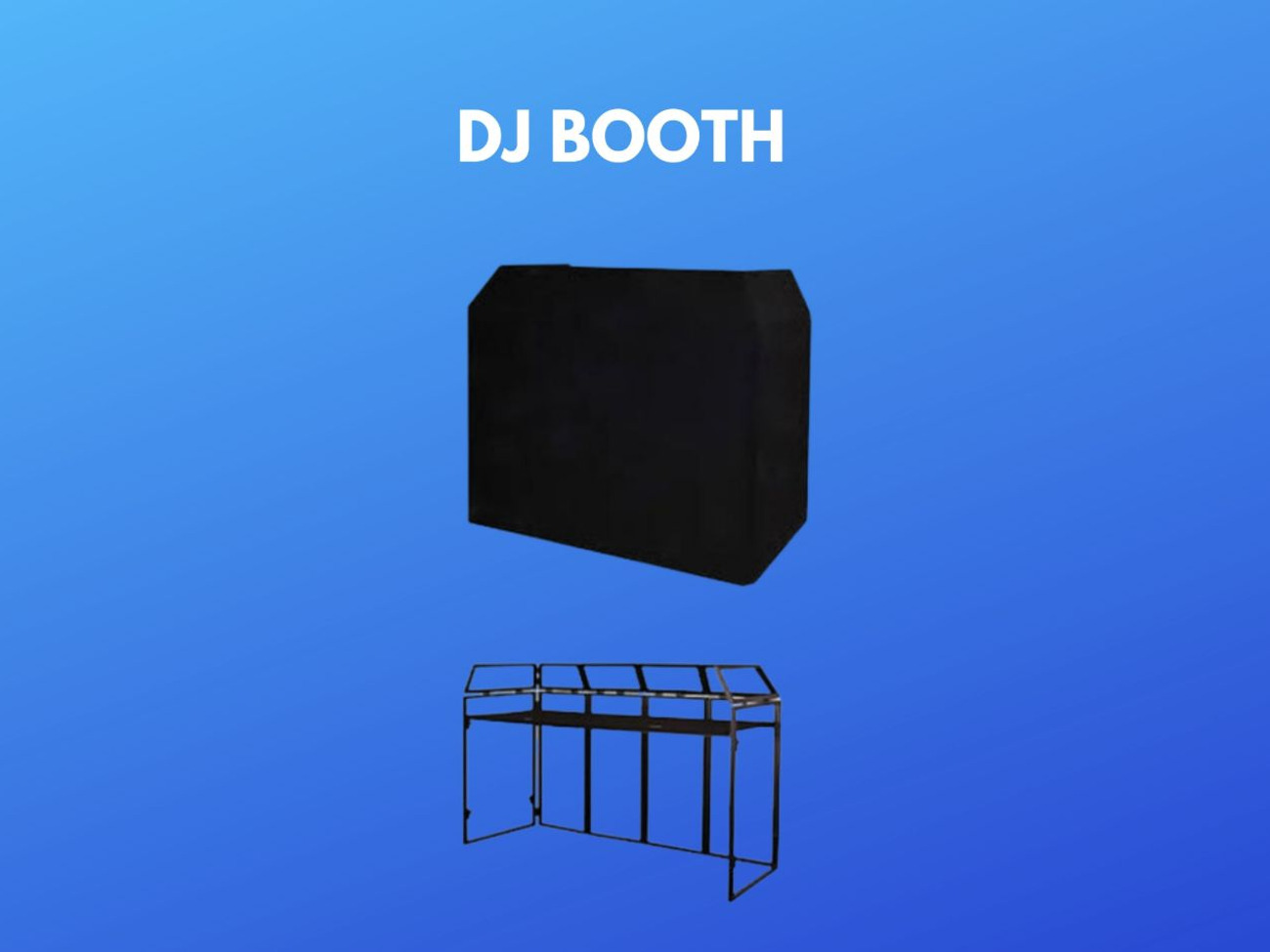 Rent Disco Stand, DJ Booth, Folding Desk, DJ Table Deck System from GB ...