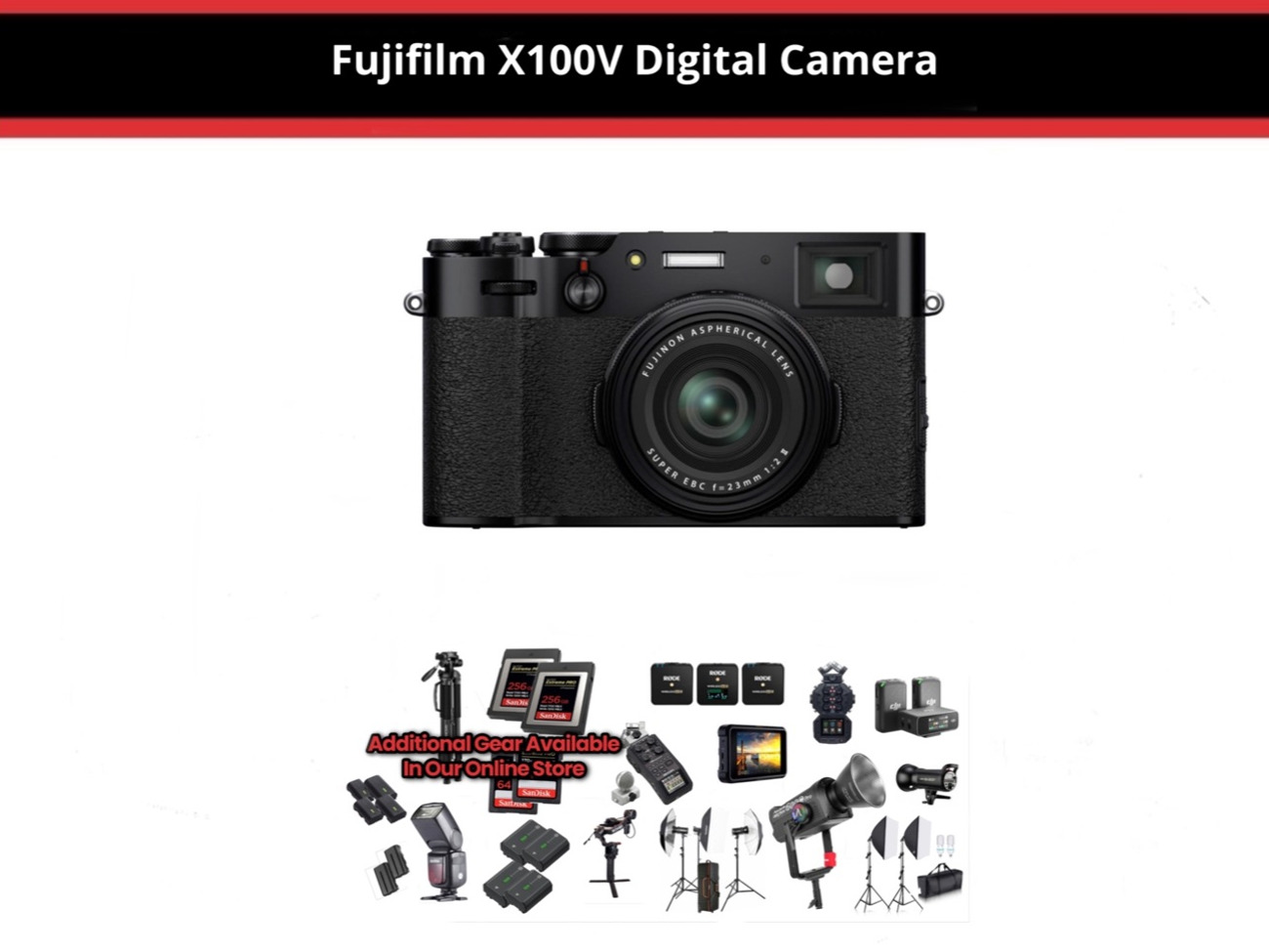 Rent Fujifilm X100V Digital Camera from Media Deliveries Uk J, Newsome ...