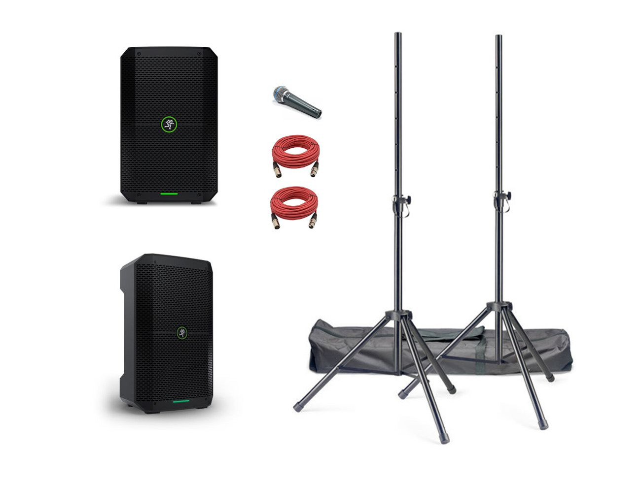 Rent Mackie Thump Go X 2 Batt Powered Stereo PA + Stands + Mic from ...