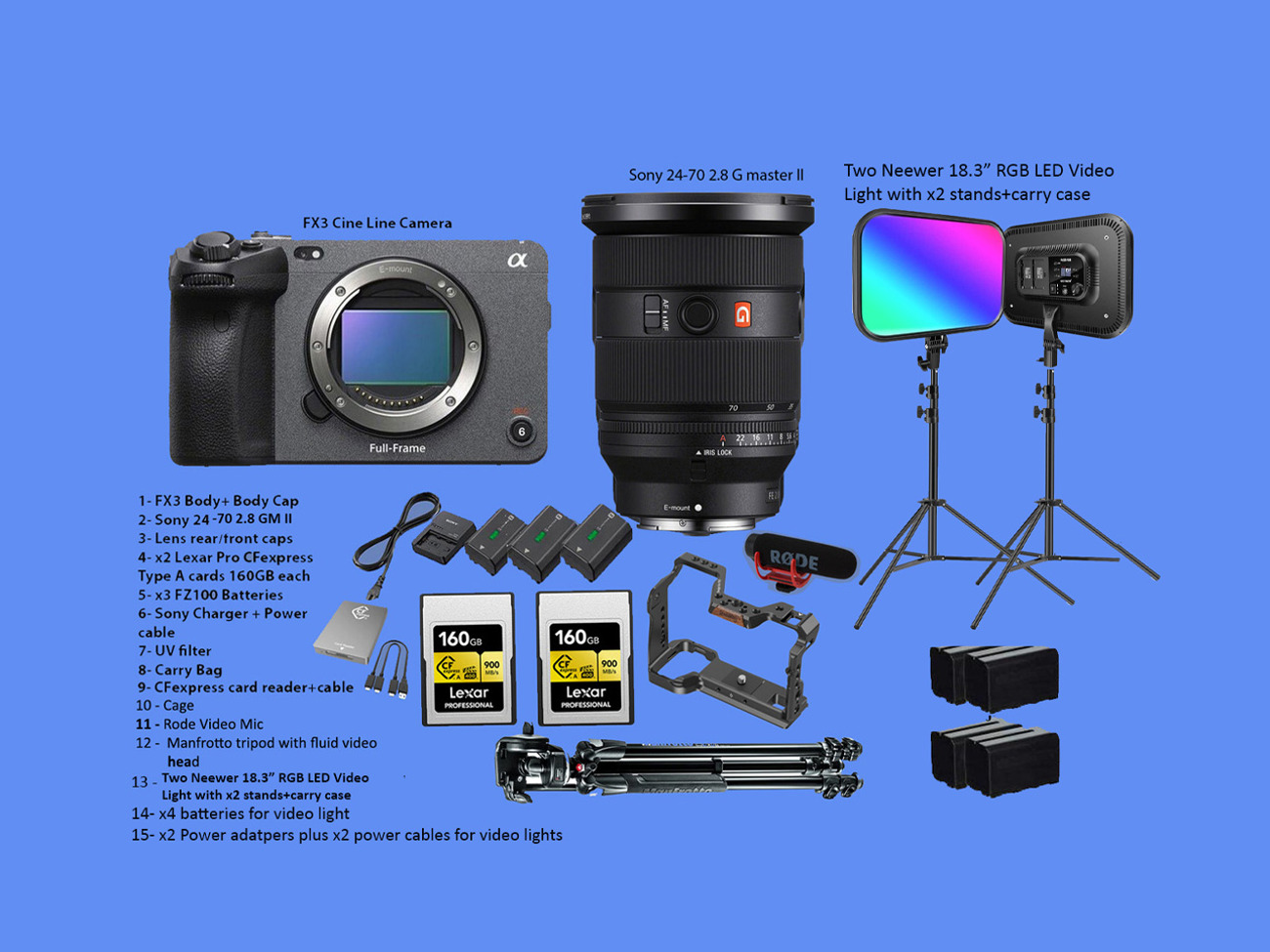 Rent Sony FX3 Cinema Line Camera full video package from Shan R, Manor ...