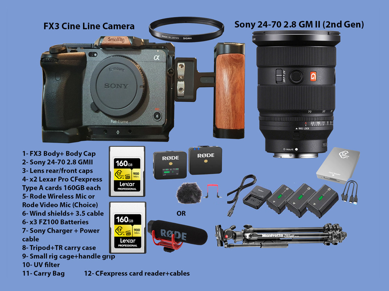 Rent Sony FX3 Cinema Line with FE 24-70 2.8GM II (new version) from ...