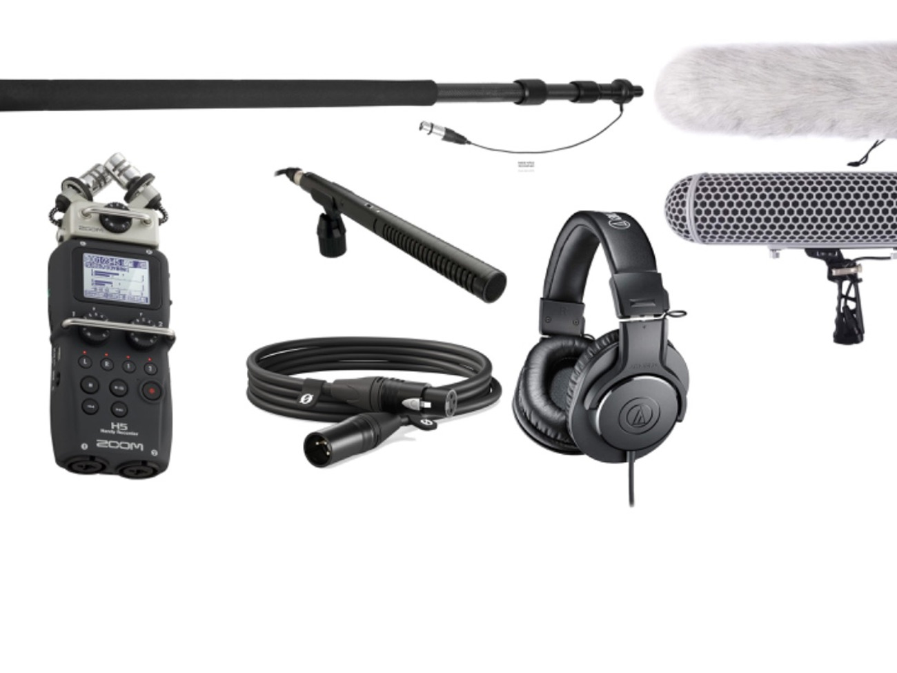 Rent Sound recording kit Rode mic zoom H5 Boom Pole Blimp from DJ W ...