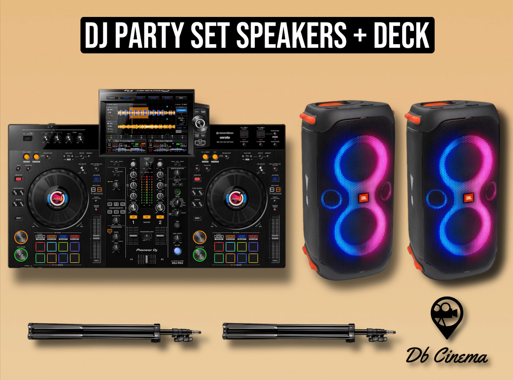 Rent DJ deck controller RX 3 Pioneer All in one + JBL speakers Partybox ...