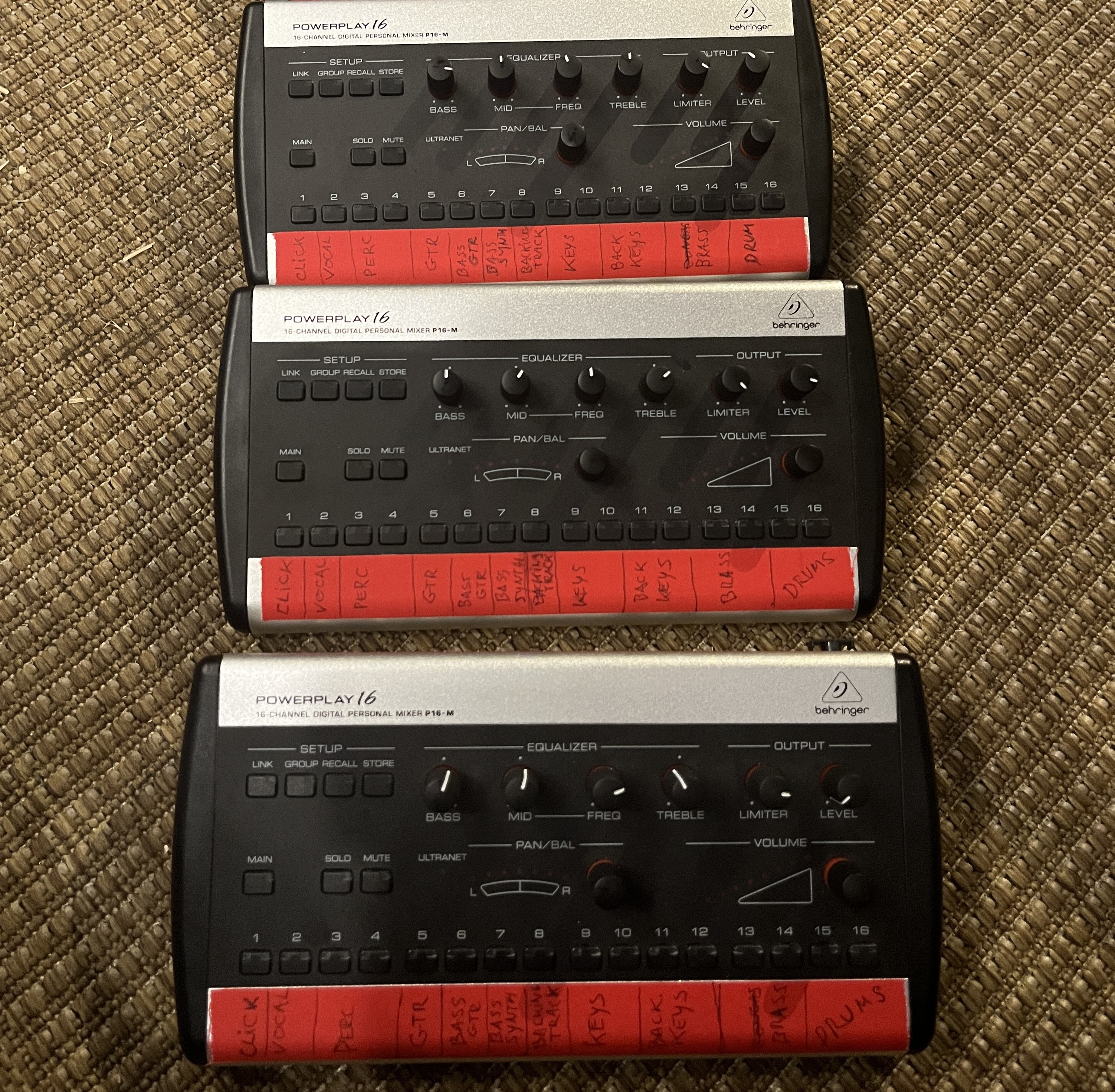 Rent Behringer Powerplay P16-M Personal Monitor Mixer x 3 Bundle from ...