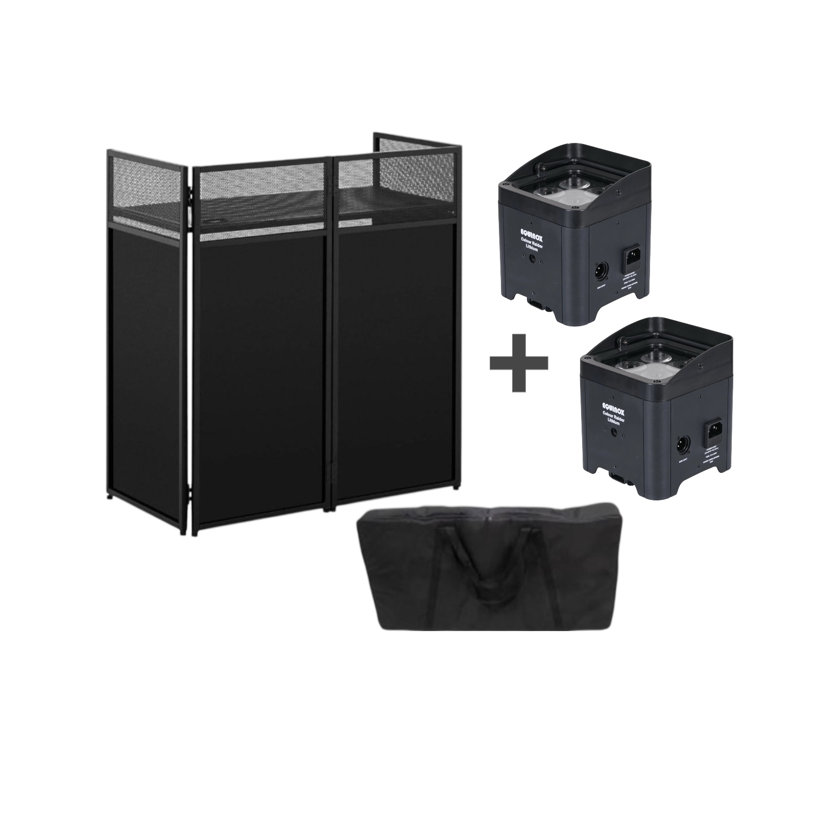 Rent Dj booth folding stand 2 x Uplights wireless event ticket counter ...