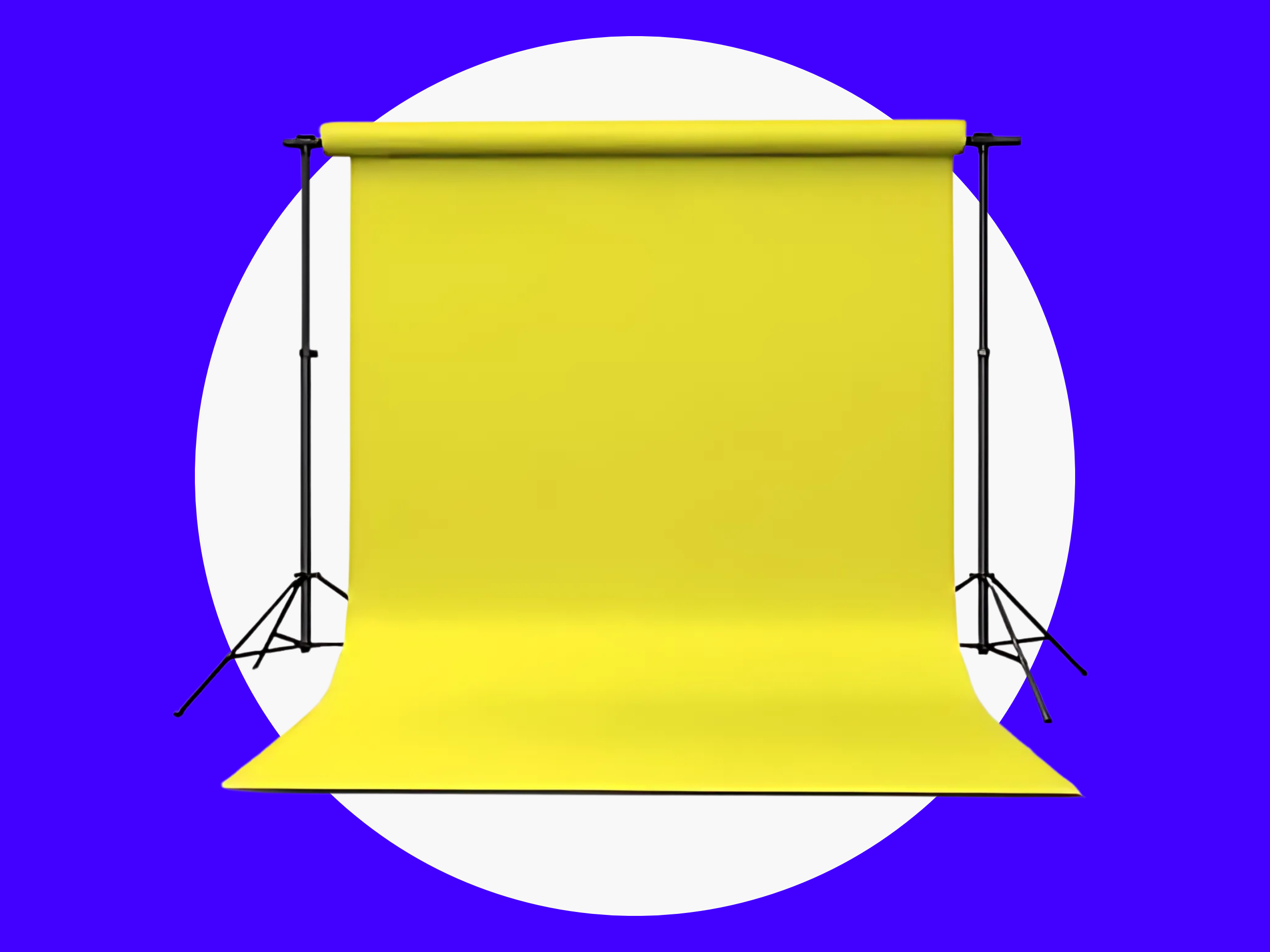 Rent Sunshine Yellow Paper Backdrop Roll (1.35m x 11m) + Stands from ...
