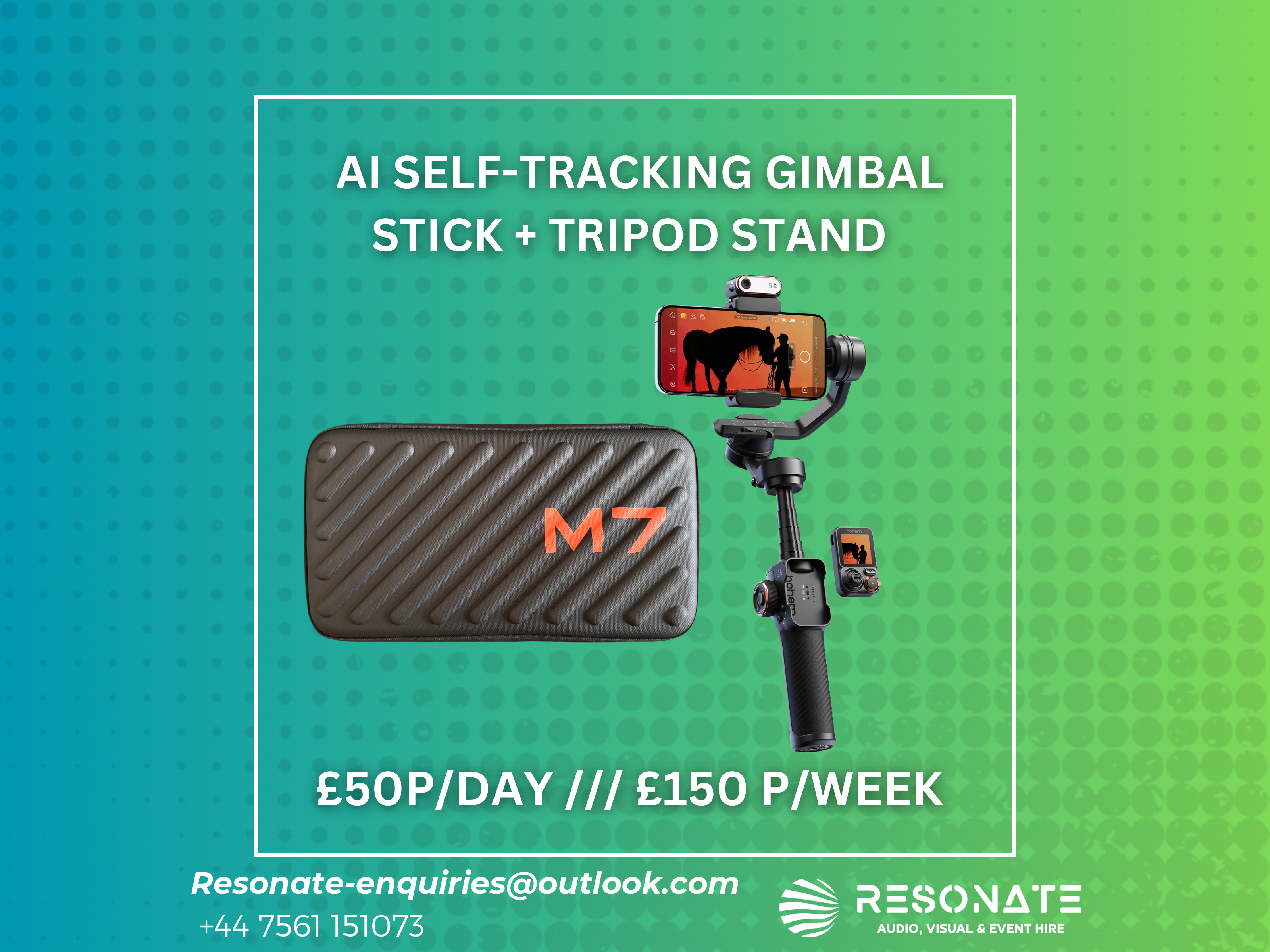 Rent AI SELF-TRACKING GIMBAL STICK + TRIPOD STAND from RESONATE AUDIO ...