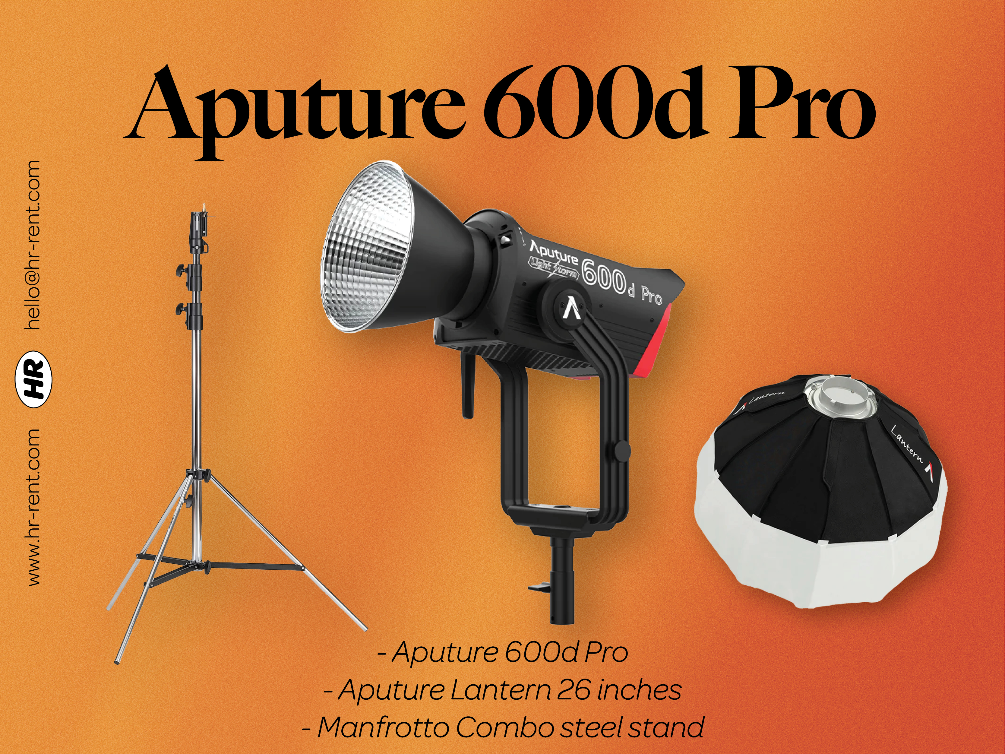 Rent Aputure 600d Pro + Lantern + stand (Aputure LS 600d Pro) from HR ...