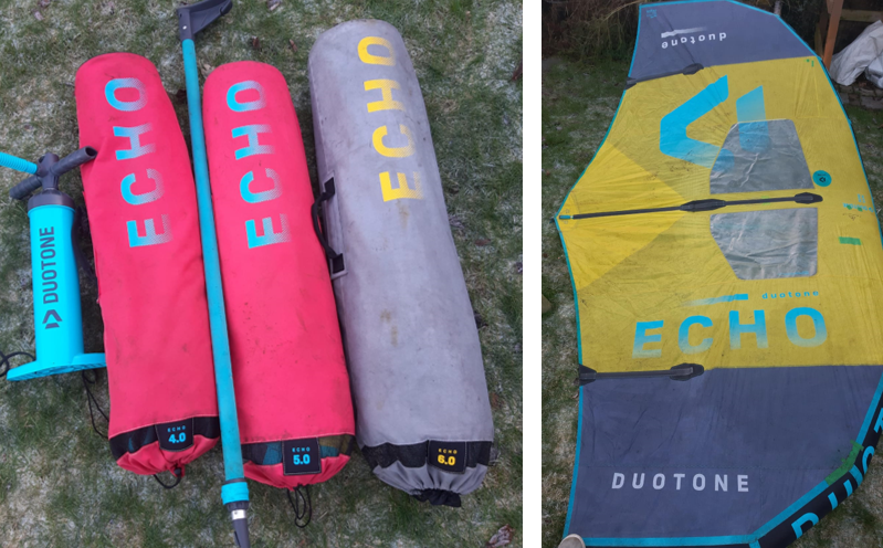 Rent Duotone Echo wing foil wing set (4.0 - 5.0, 6.0m) from Alberto S ...