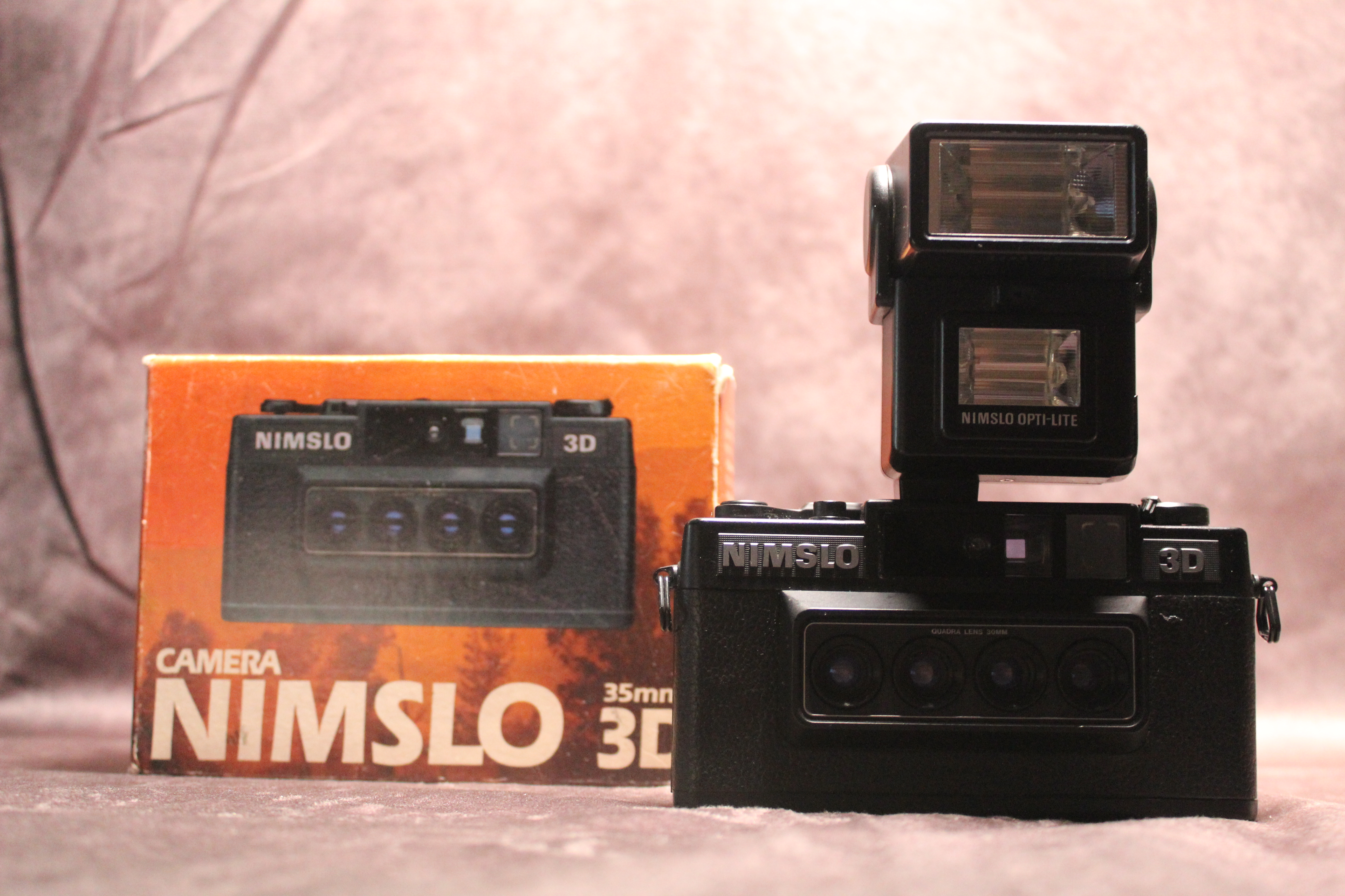 Rent Nimslo 3D Film Camera with Opti-Lite Flash from Elvis Y, Newington ...
